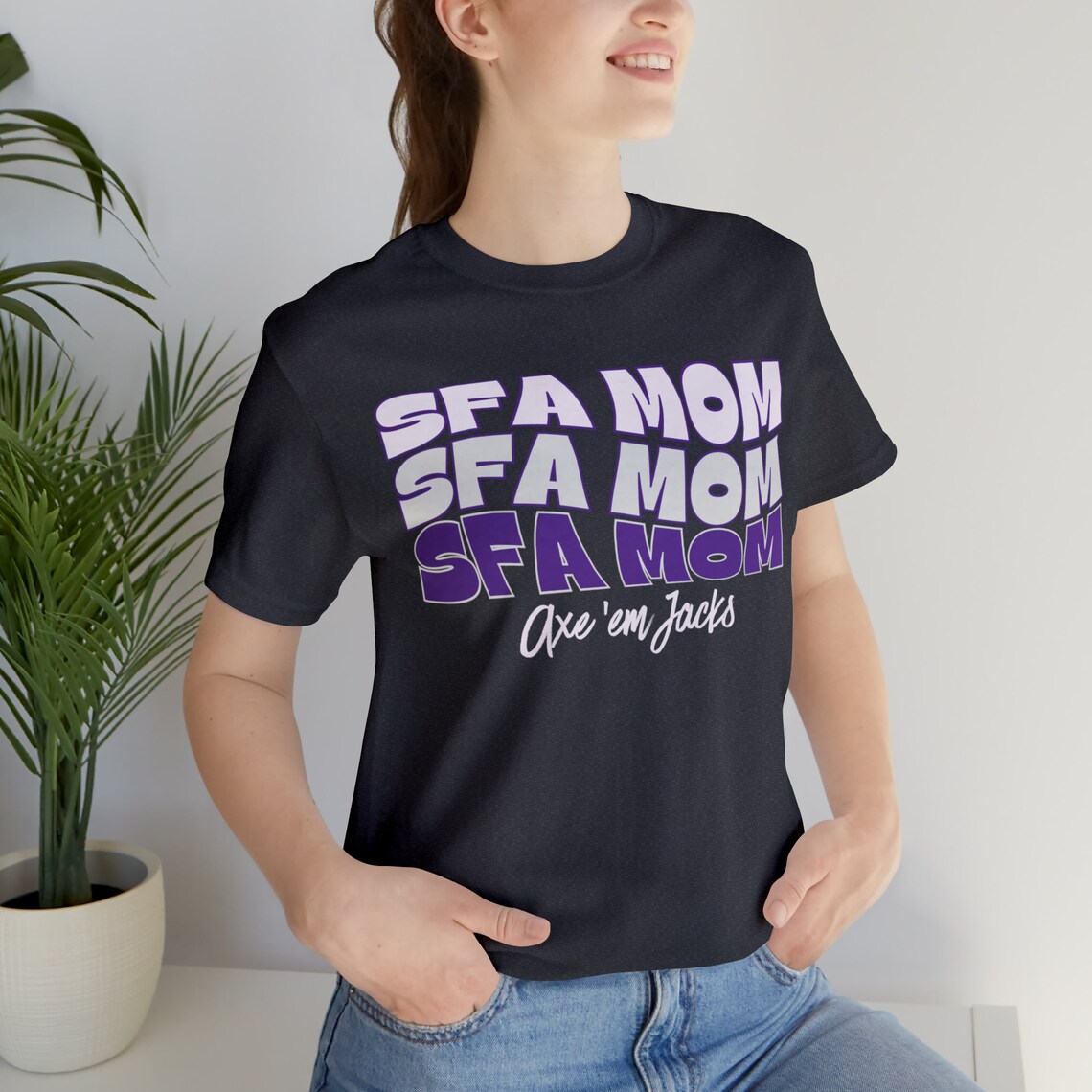 SFA Mom Tee SFA Mom Axe 'em Jacks Stephen F Austin - Etsy