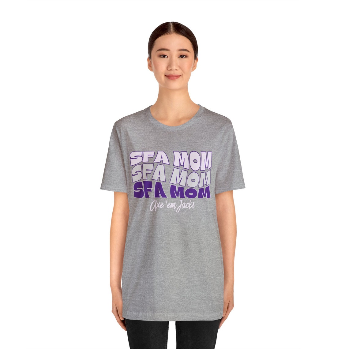 SFA Mom Tee SFA Mom Axe 'em Jacks Stephen F Austin Tee College Mom Tshirt Lumberjack Mom - Etsy