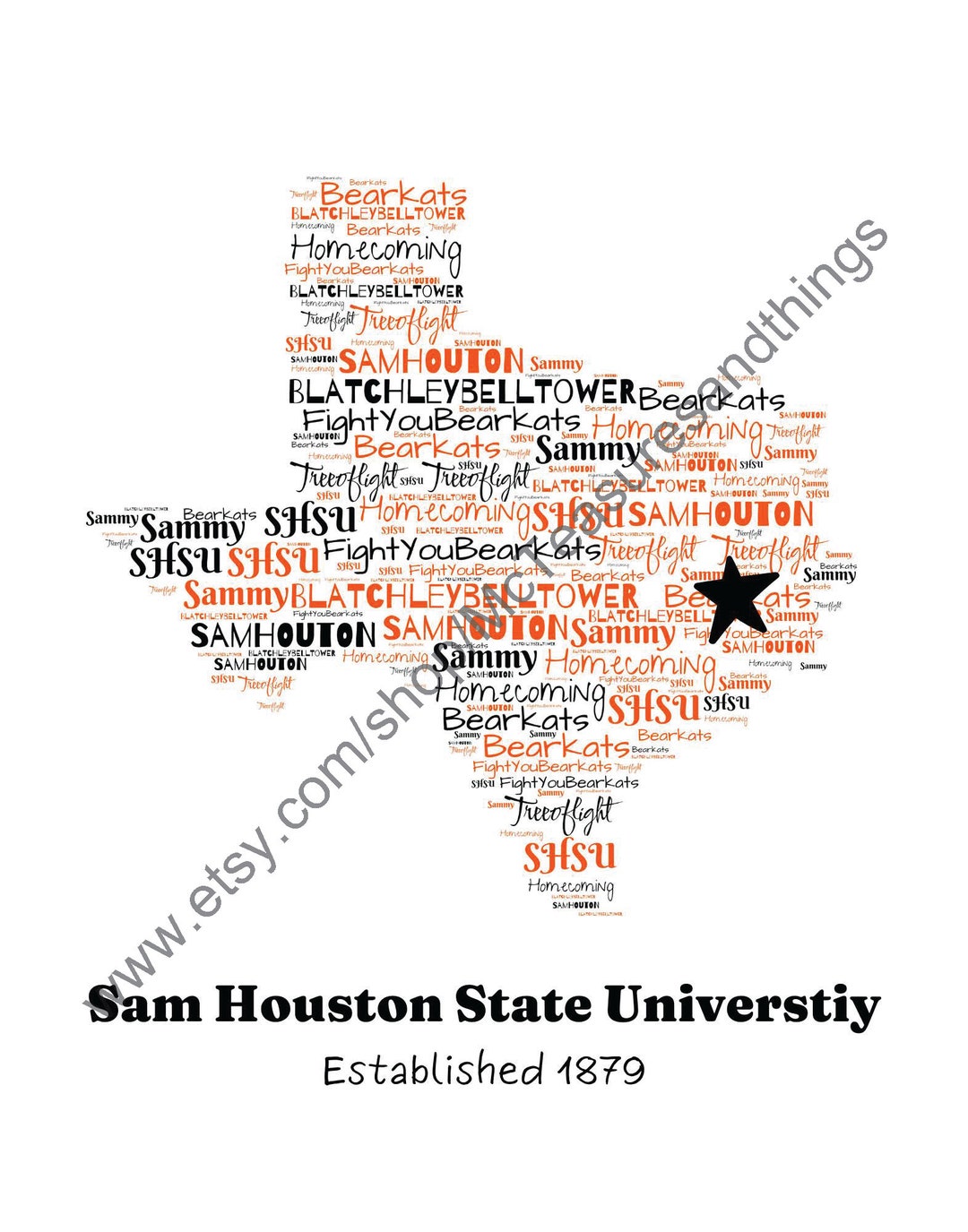 SHSU Wall Decor Grad and Alumni Gift Sam Houston - Etsy