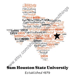 SHSU Wall Decor | Grad and Alumni Gift | Sam Houston University Wall ...