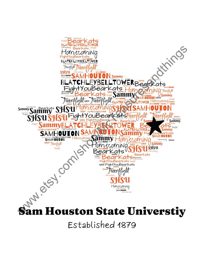 SHSU Wall Decor | Grad and Alumni Gift | Sam Houston University Wall ...