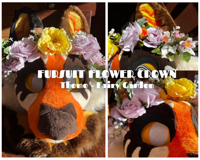 Fursuit Furry Flower Crown Costume Prop - Etsy