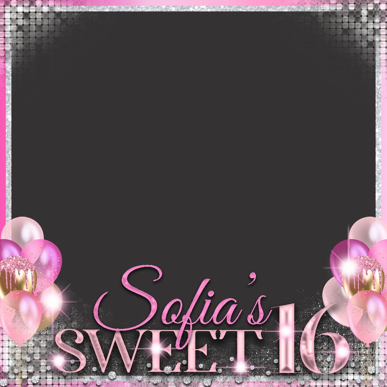 Sweet 16 360 Photo Booth Overlay Sweet Sixteen 360 Booth Etsy