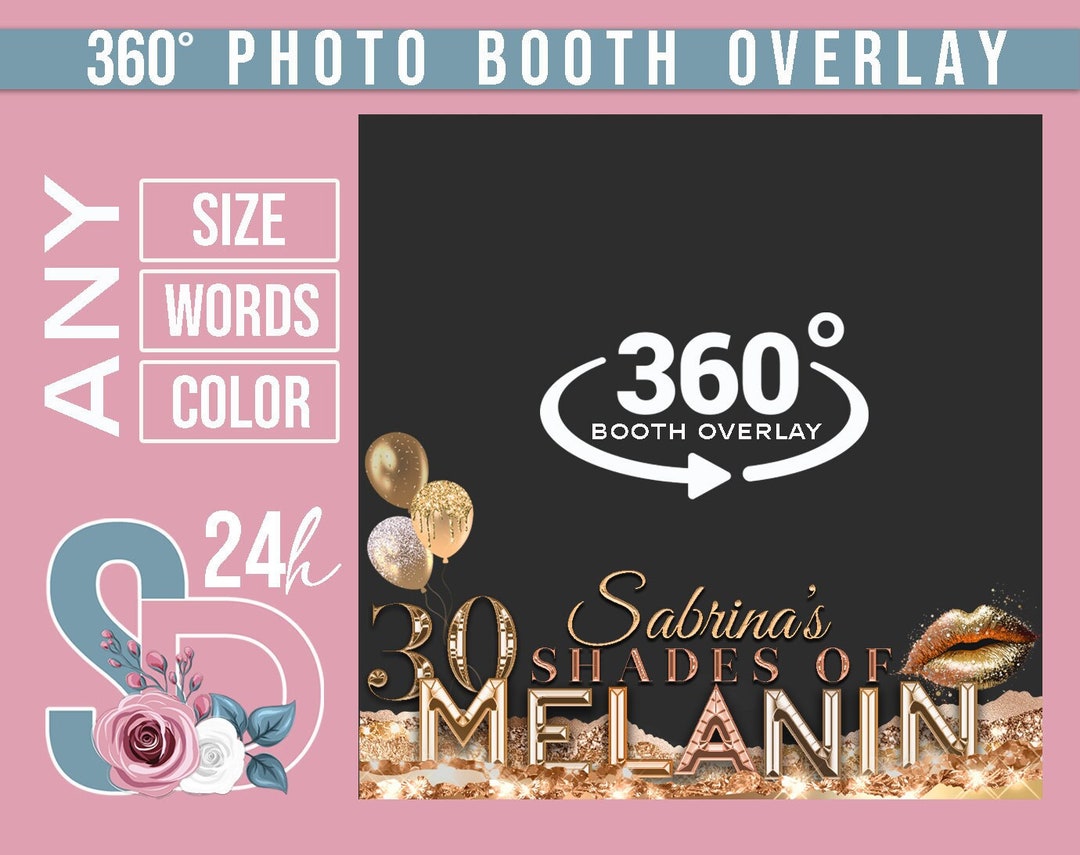 Shades of Melanin 360 Booth Overlay Brown Photobooth 360 - Etsy