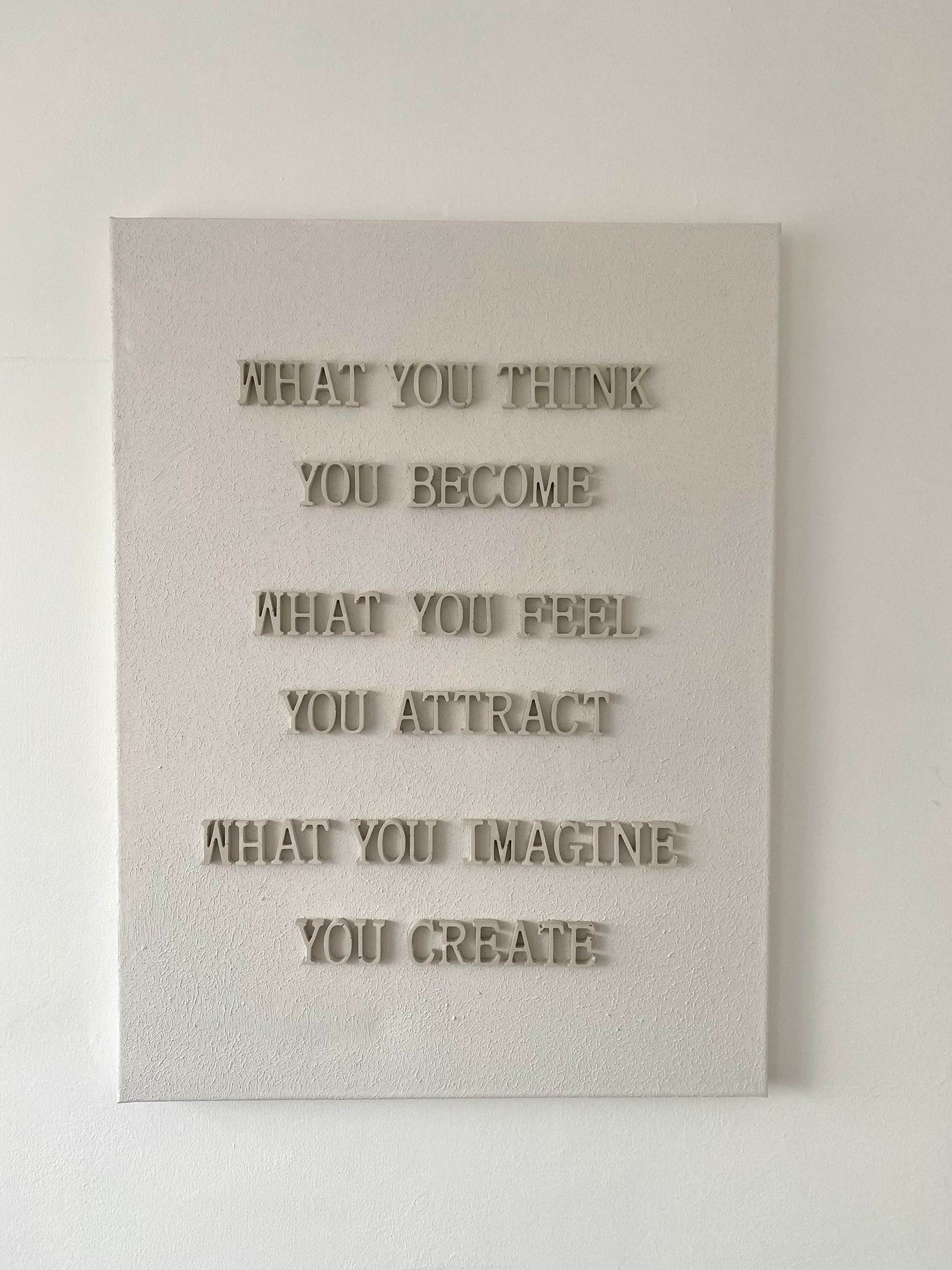 3D Plaster Art Home Decor Buddha Quote Wall Art - Etsy