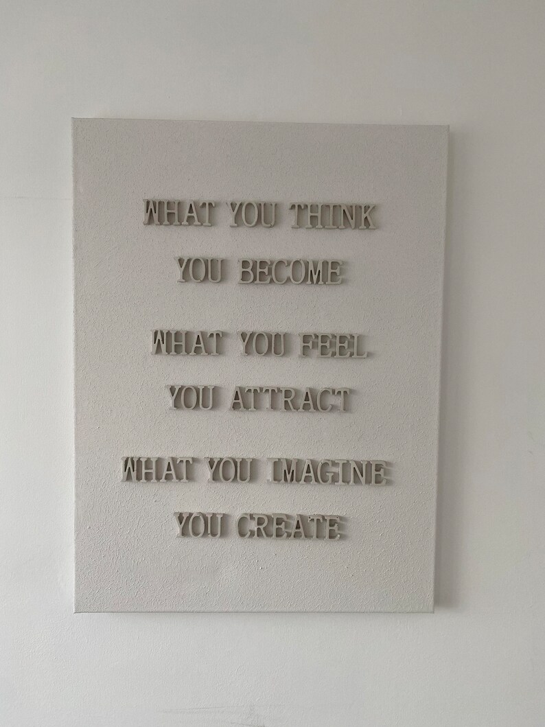 3D Plaster Art Home Decor Buddha Quote Wall Art - Etsy