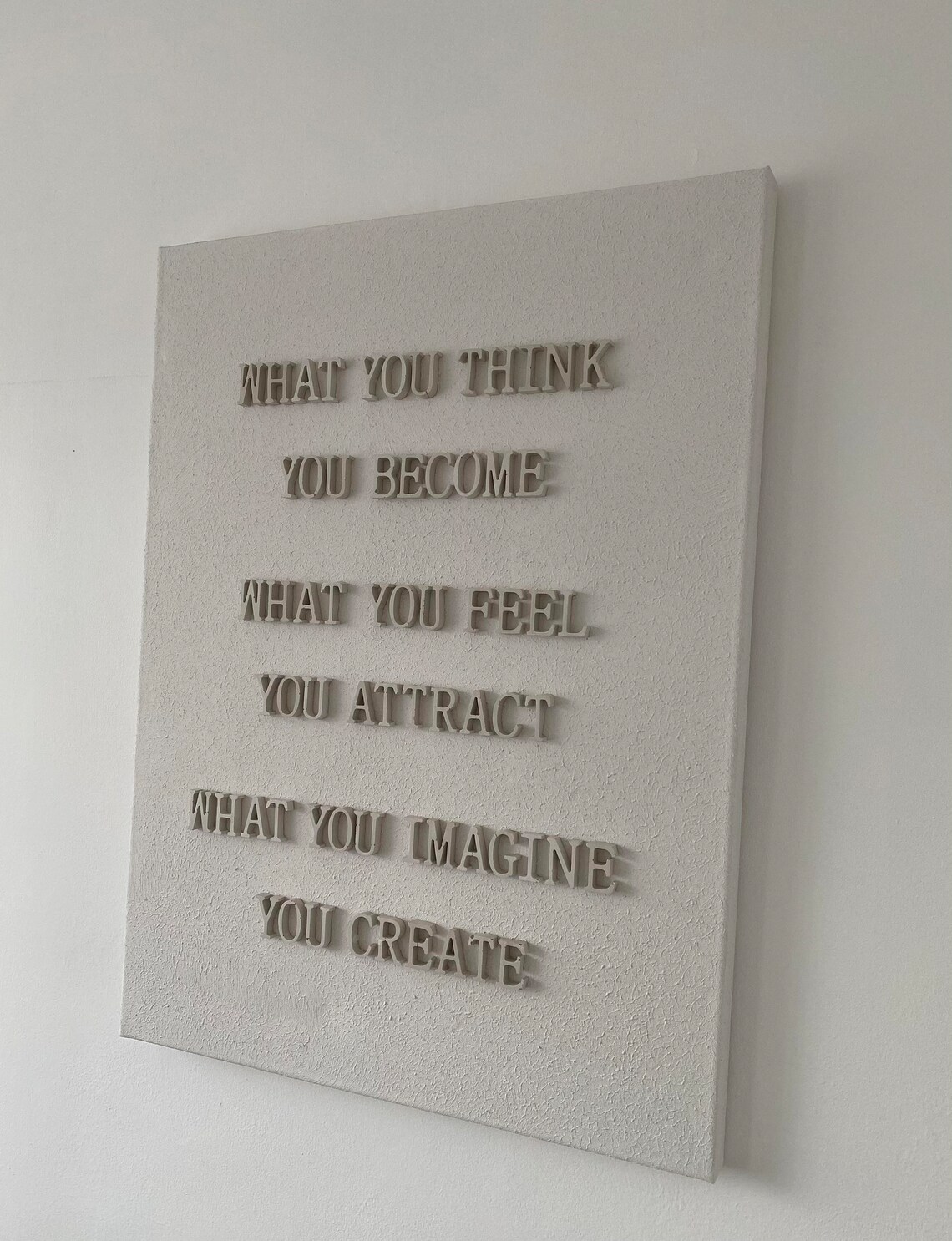 3D Plaster Art Home Decor Buddha Quote Wall Art - Etsy