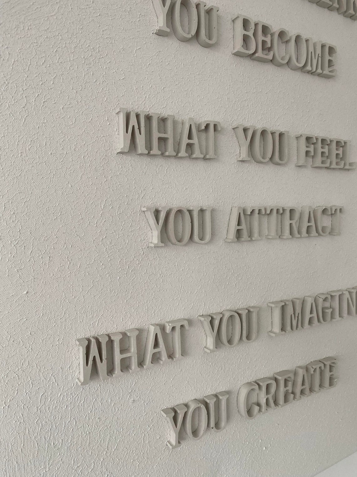 3D Plaster Art Home Decor Buddha Quote Wall Art - Etsy