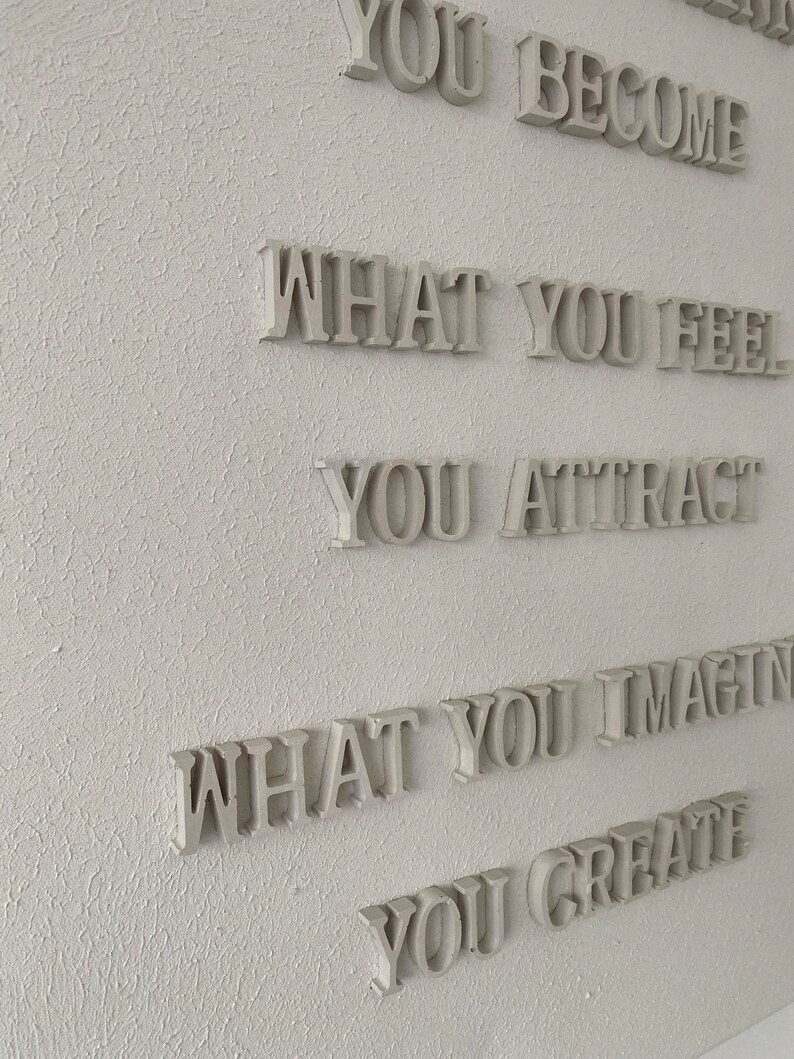 3D Plaster Art Home Decor Buddha Quote Wall Art - Etsy