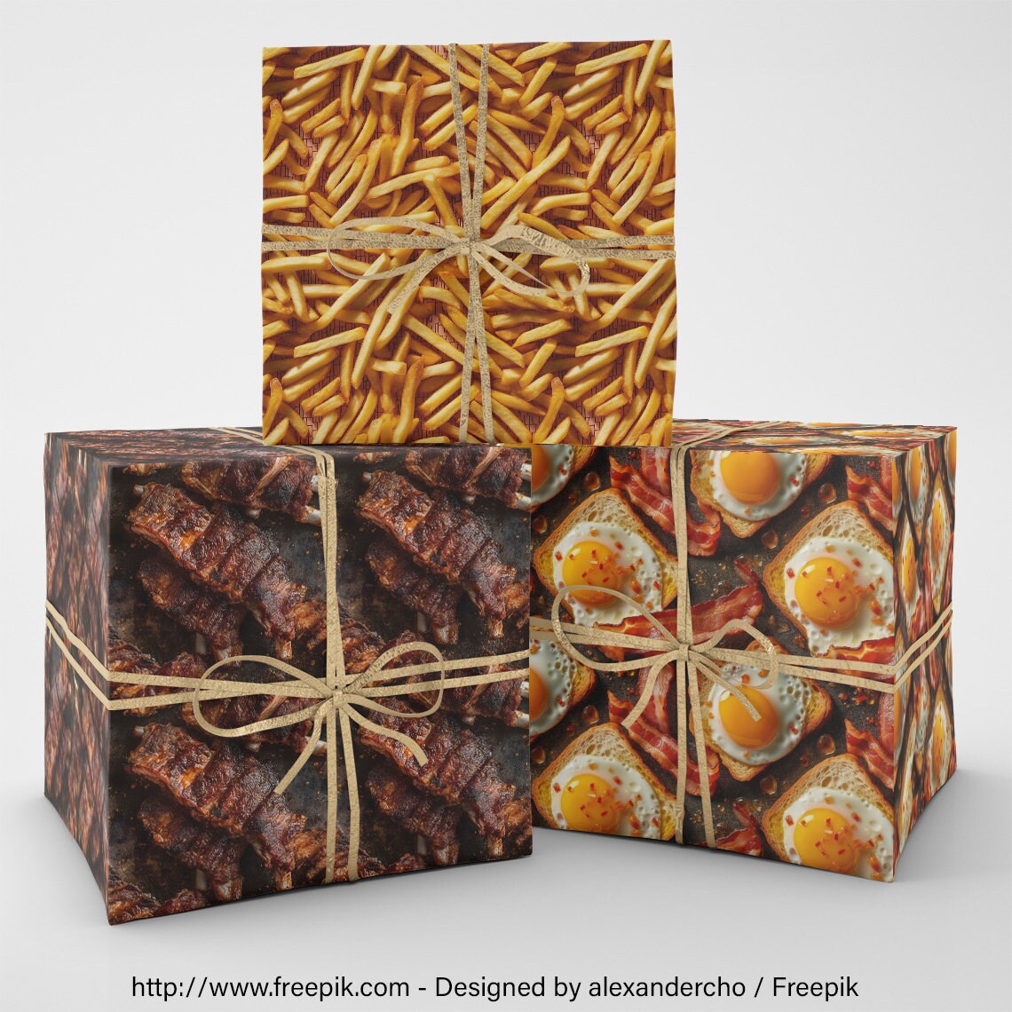 18 Seamless Patterns Photorealistic Food Package 1 Tasty Fast Food ...