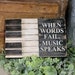 WHEN WORDS FAIL, Music Speaks 3d Piano Vintage Wood Sign - Etsy