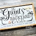 Custom Personalized Backyard Oasis Wood Sign Outdoor Patio Pool Outside ...