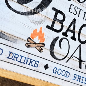 Custom Personalized Backyard Oasis Wood Sign Outdoor Patio Pool Outside ...