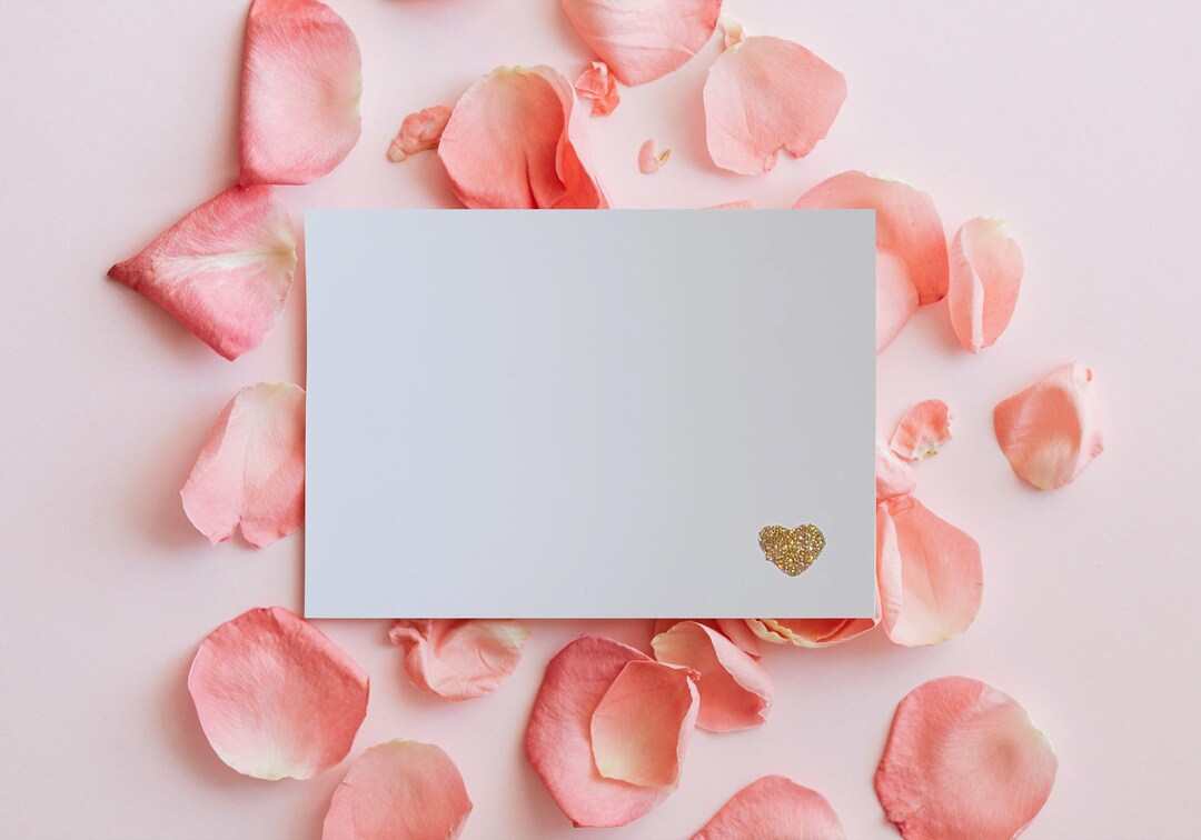 Gold Glitter Heart Card - White (hand-made) - Etsy