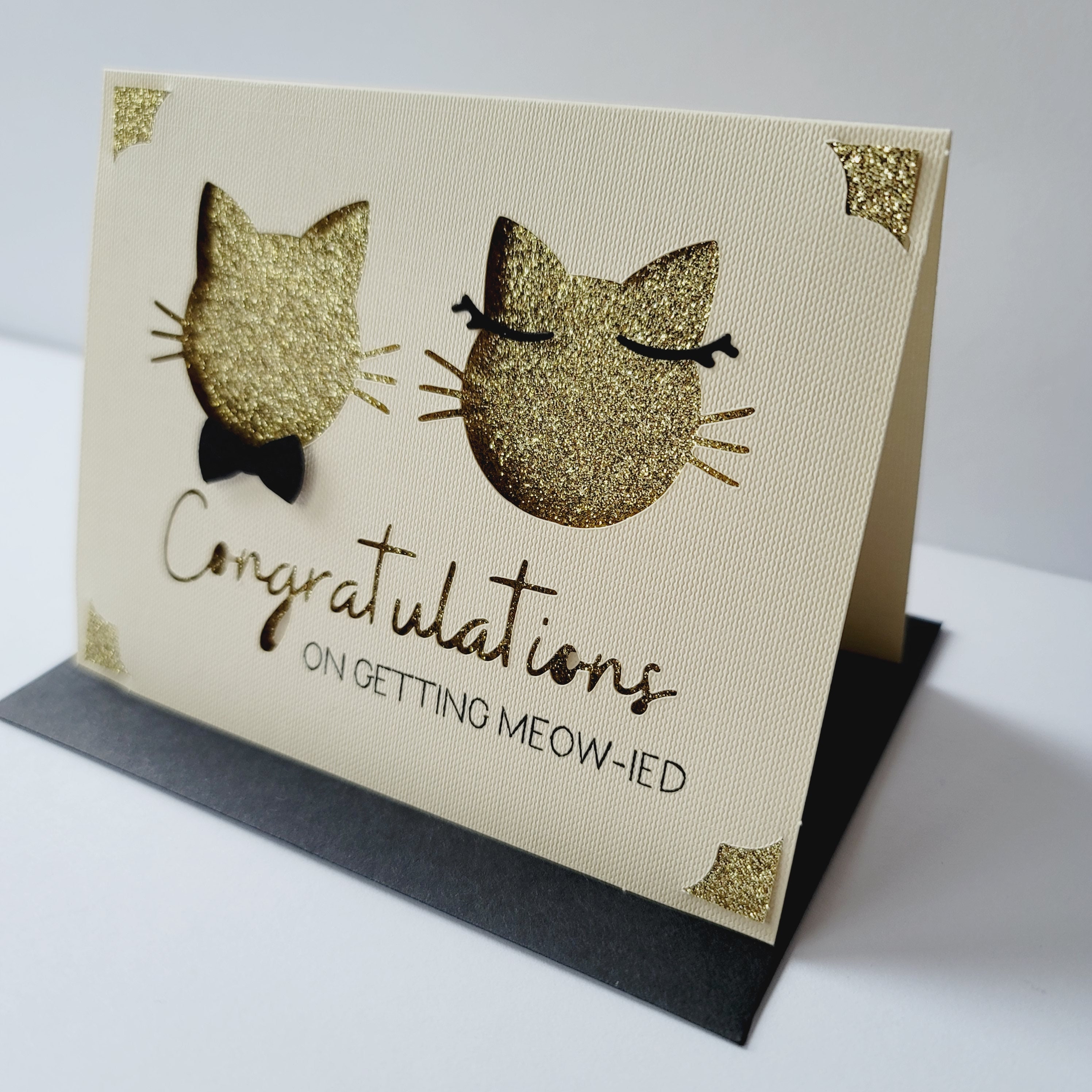 Cat Themed Bride & Groom Wedding Engagement Card - Etsy