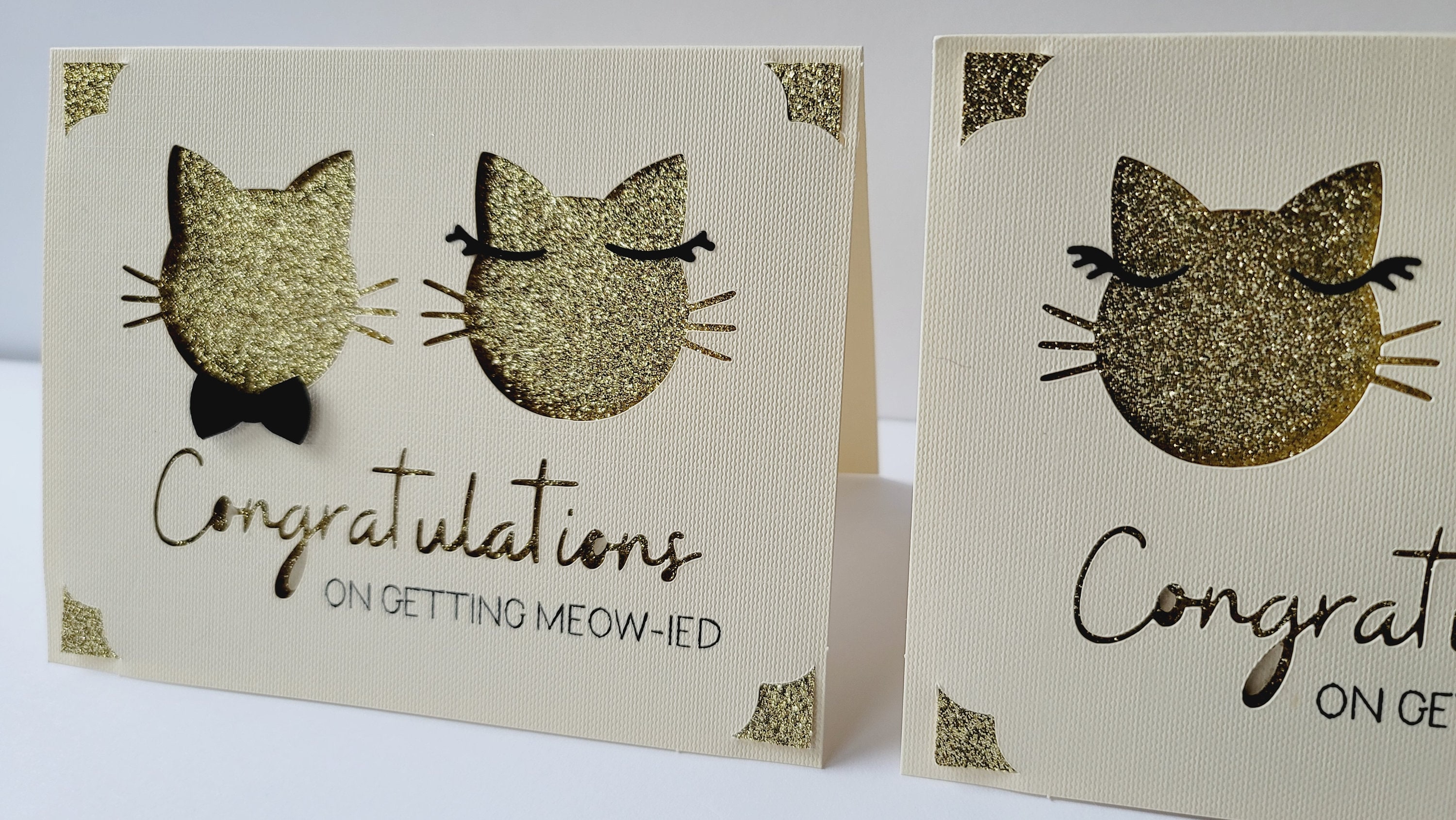 Cat Themed Bride & Groom Wedding Engagement Card - Etsy