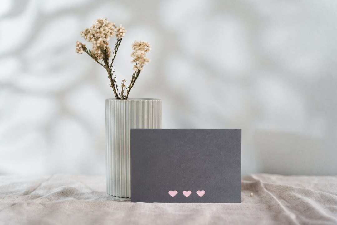 Pink Triple Cut-out Heart Card (hand-made) - Etsy