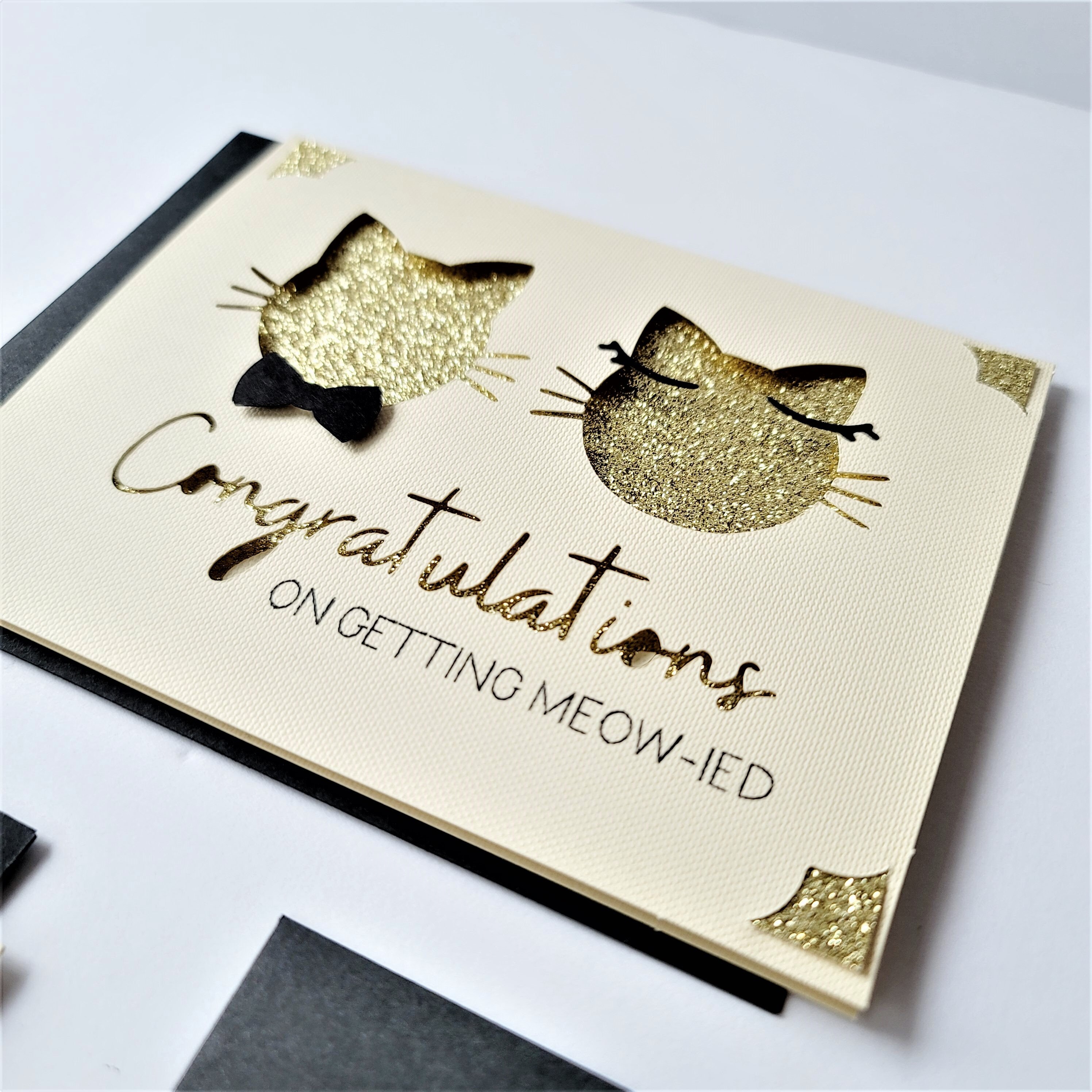 Cat Themed Bride & Groom Wedding Engagement Card - Etsy