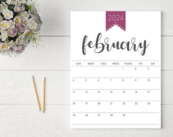 Printable 2024 Calendar - Etsy