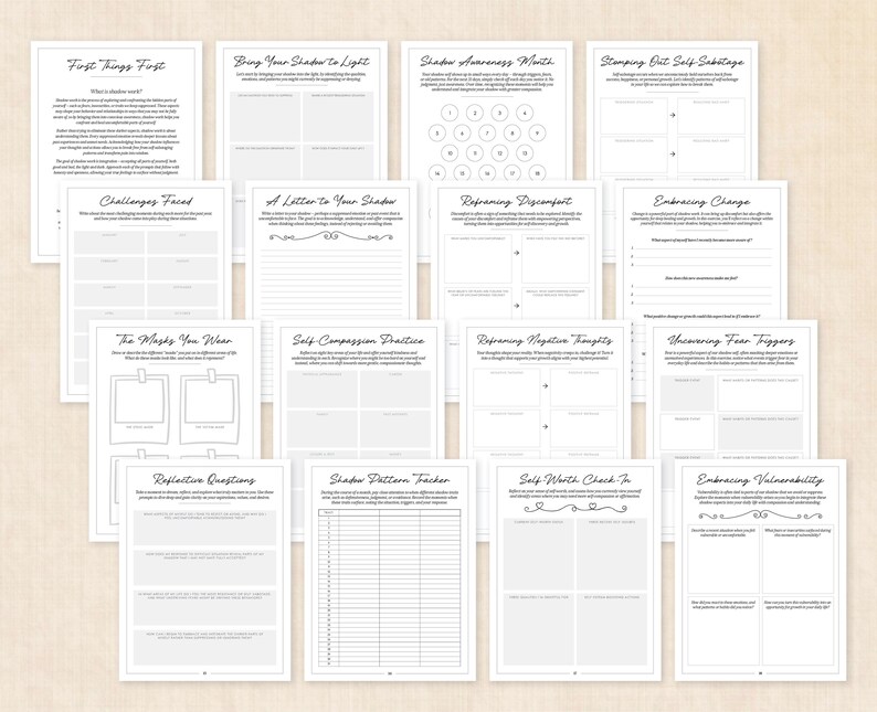 Shadow Work Journal · 20-page PDF · Instant Download - Etsy