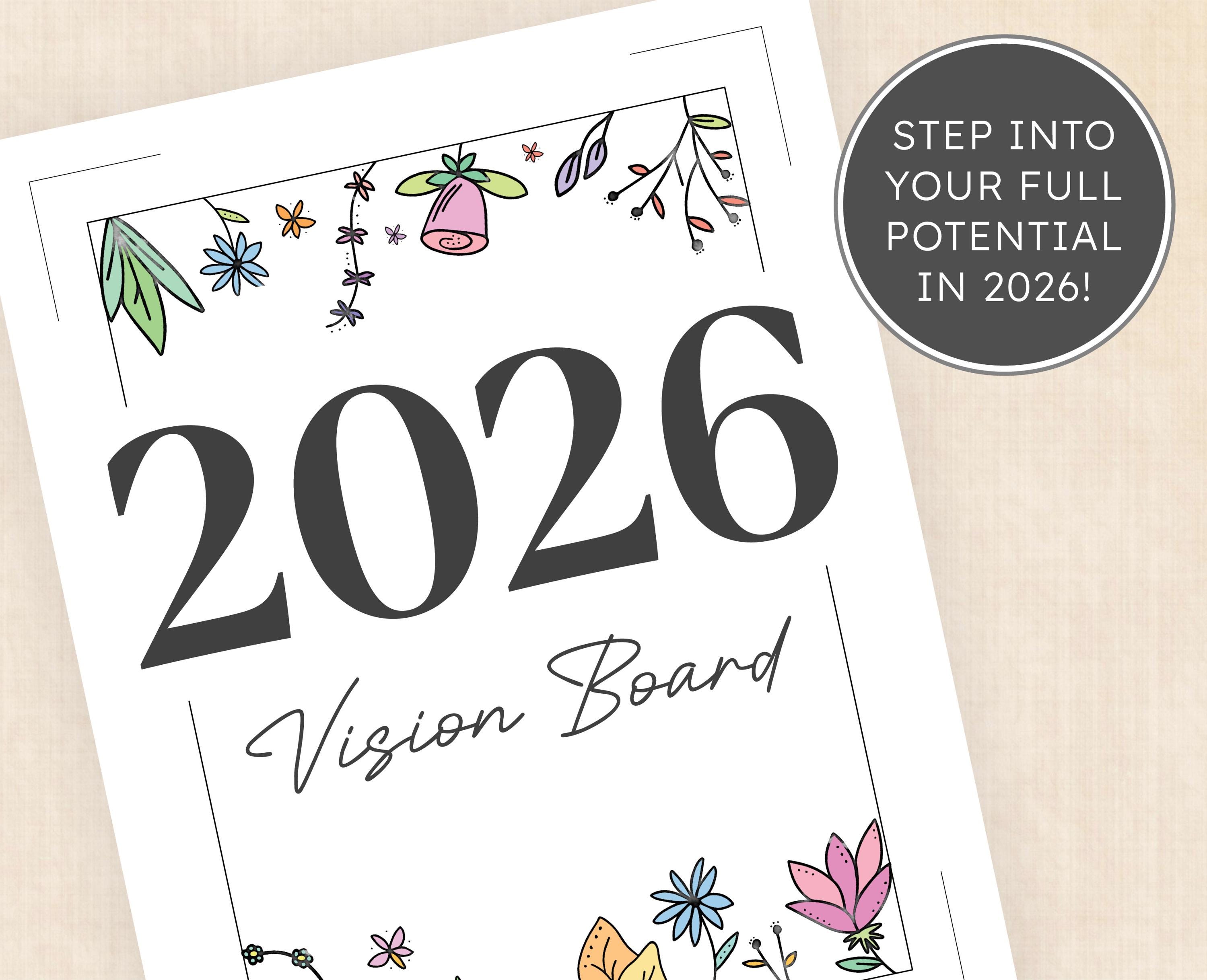 2026 Vision Board Template · 32-page PDF · Instant Download - Etsy