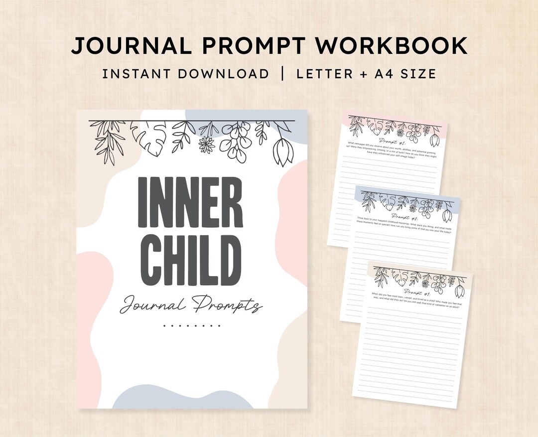Inner Child Journal Prompts · 32-page PDF · Instant Download - Etsy