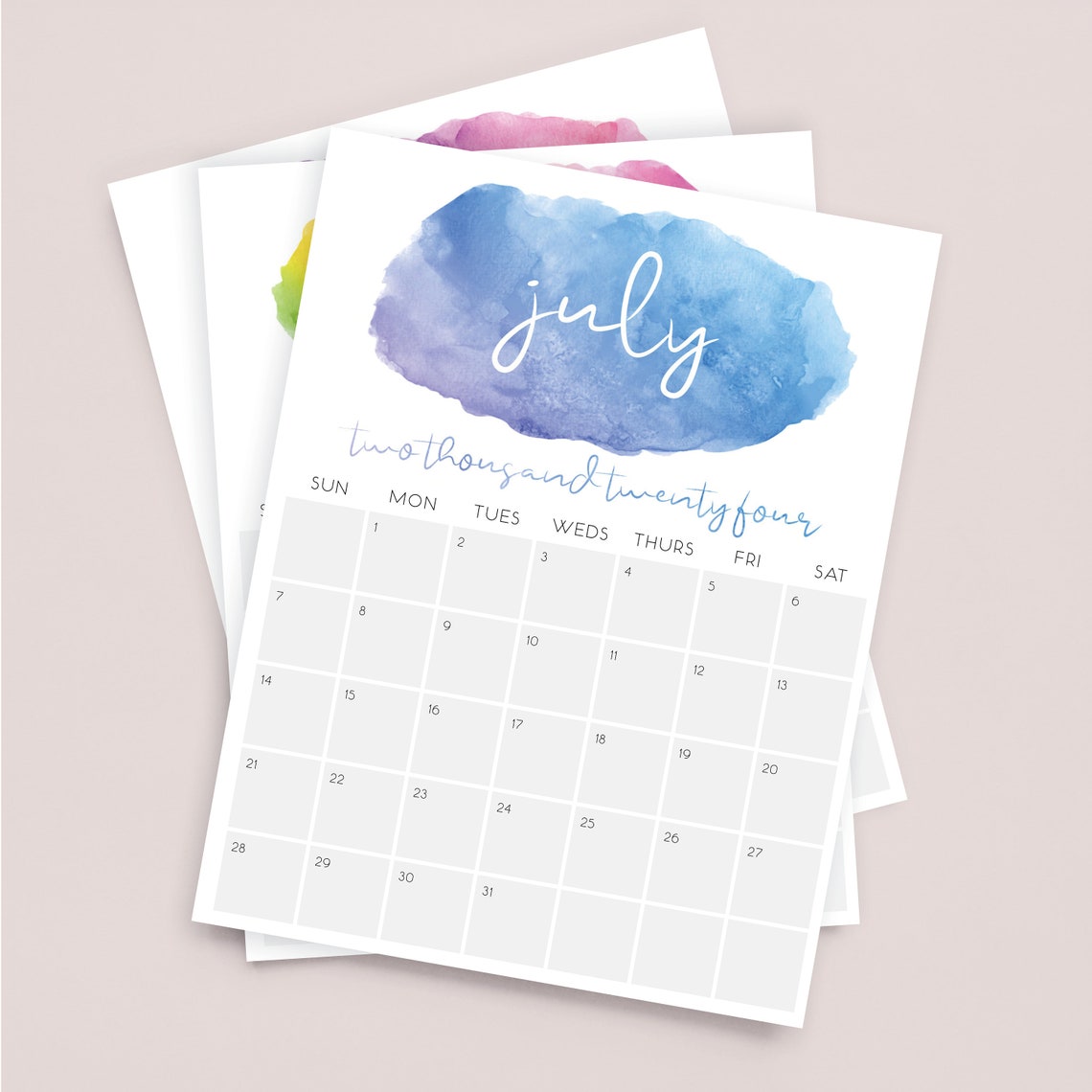 Printable 2024 Calendar - Etsy
