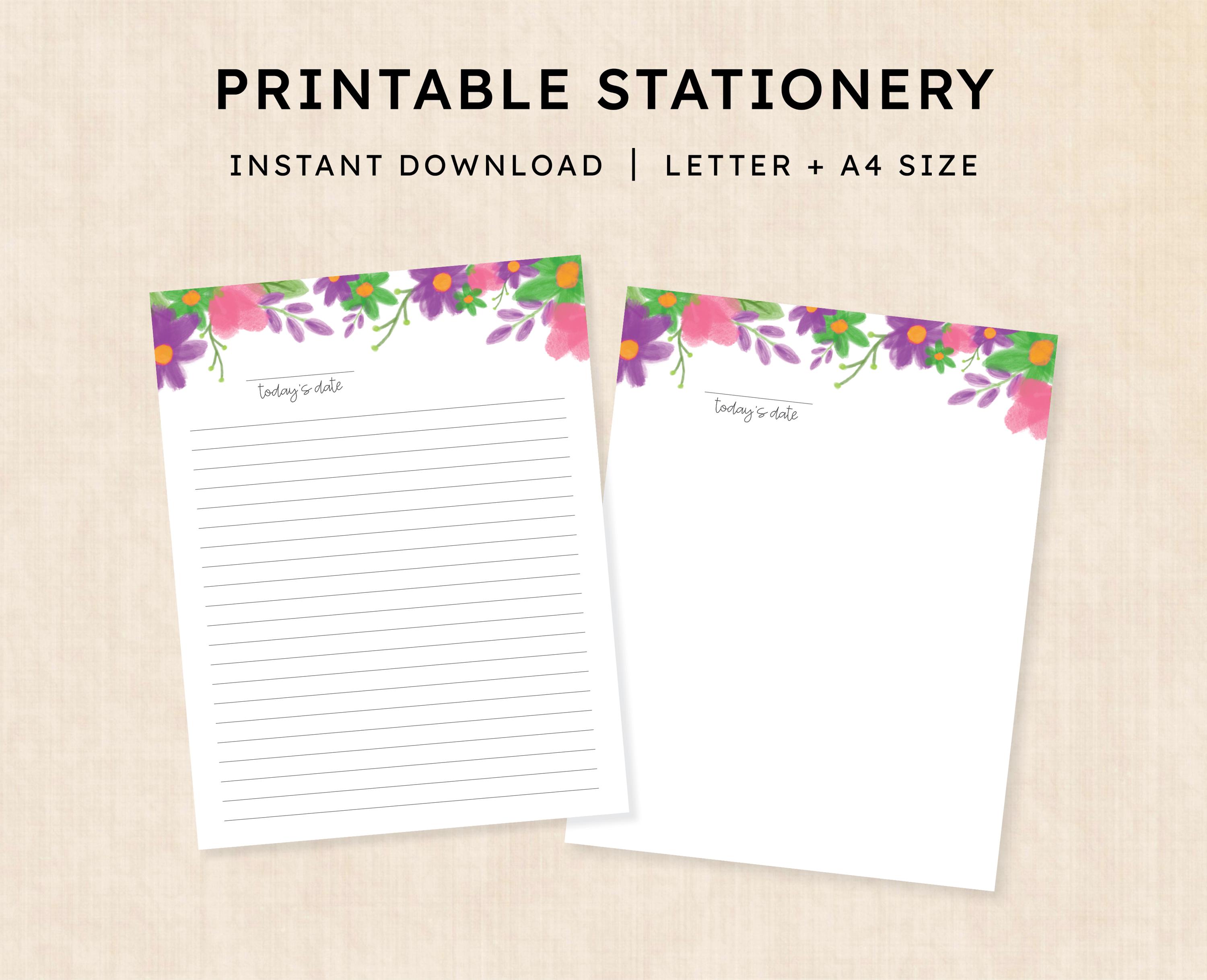 Stationery Printable · Instant Download PDF · Gumdrop Garland - Etsy