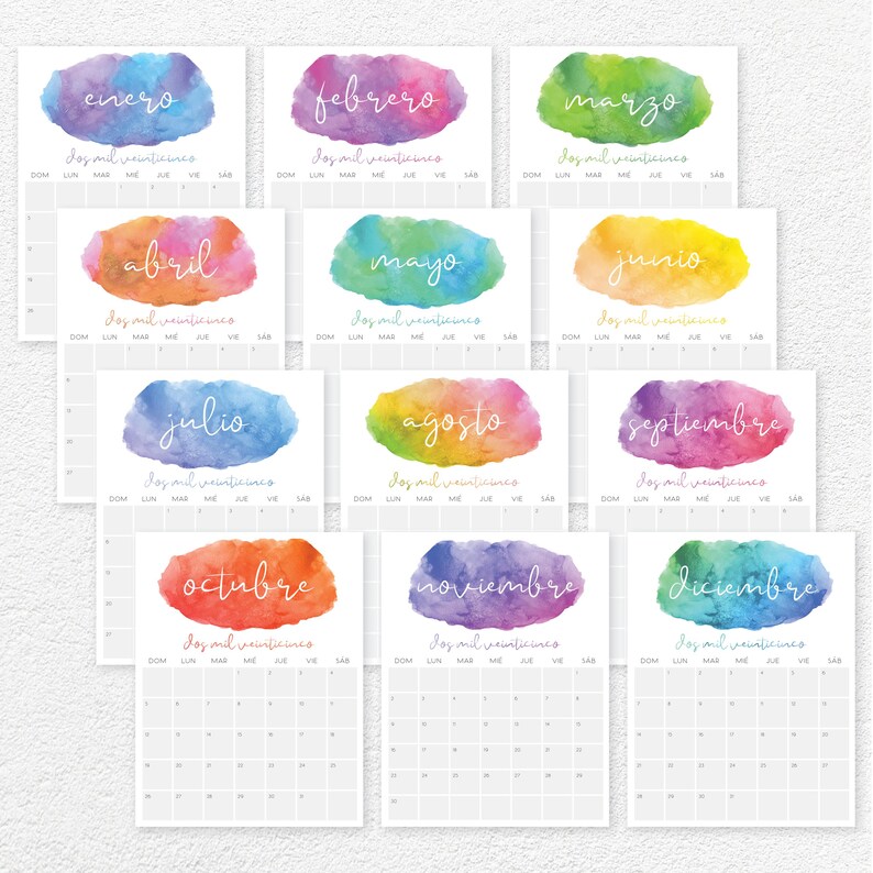 Calendario 2025 Para Imprimir Etsy Australia