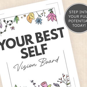 Vision Board Template · 20-page PDF · Instant Download - Etsy