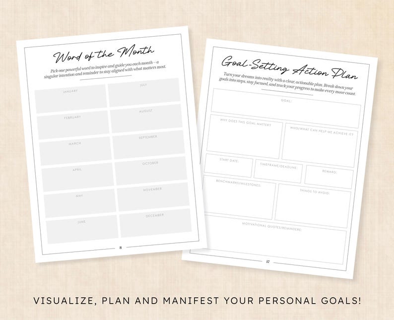 2026 Vision Board Template · 32-page PDF · Instant Download - Etsy