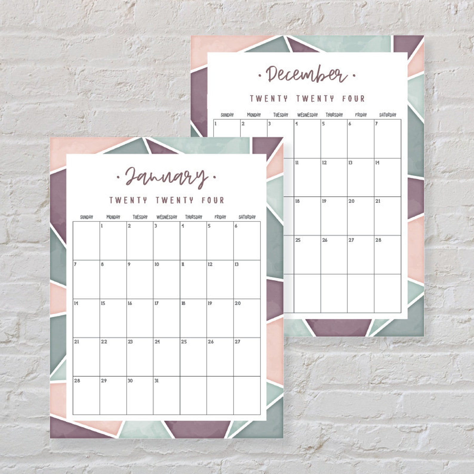 Printable 2024 Calendar - Etsy