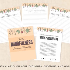 Mindfulness Journal Prompts · 32-page PDF · Instant Download - Etsy
