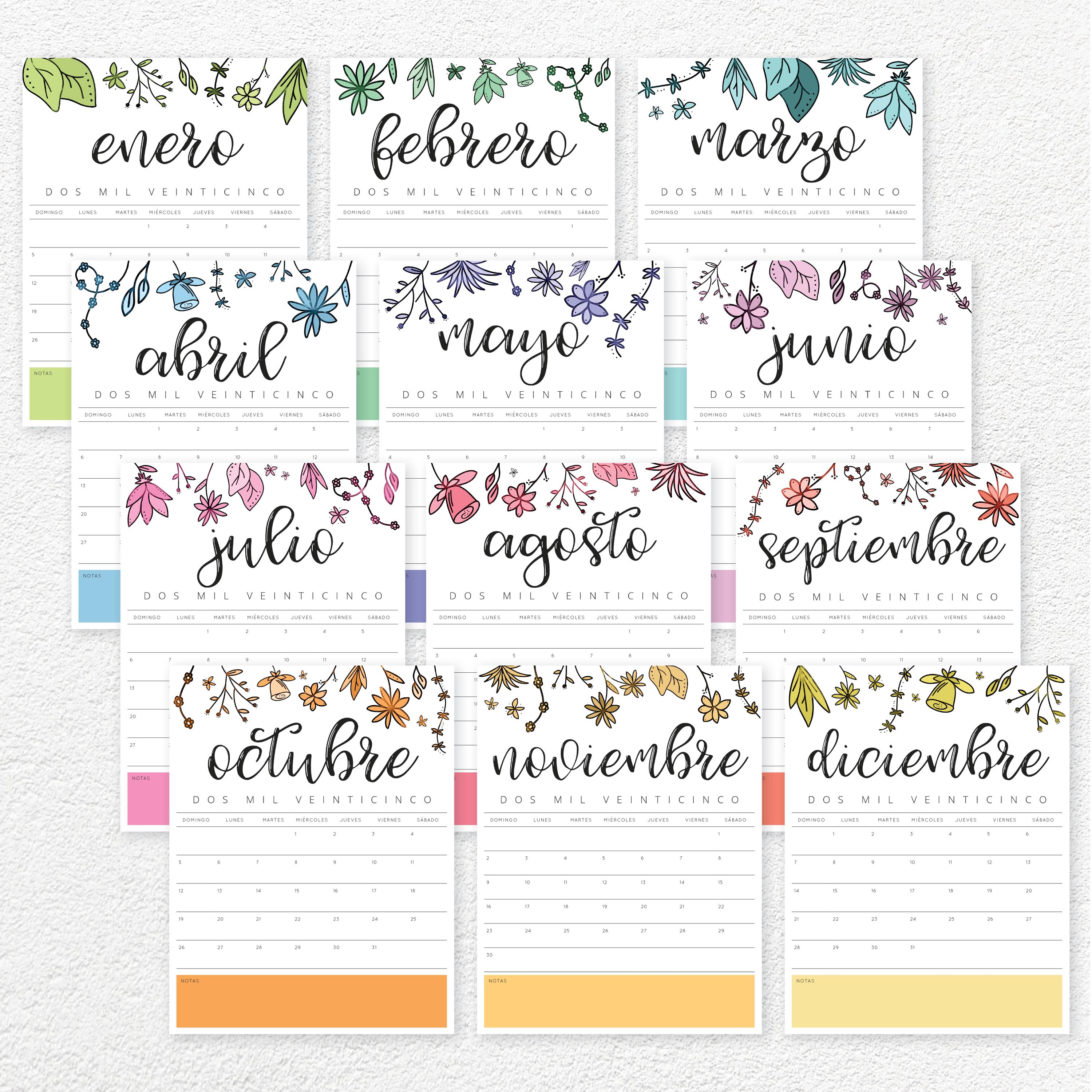 Descarga Gratis Calendario 2025 Para Imprimir Free Printable Mini ...