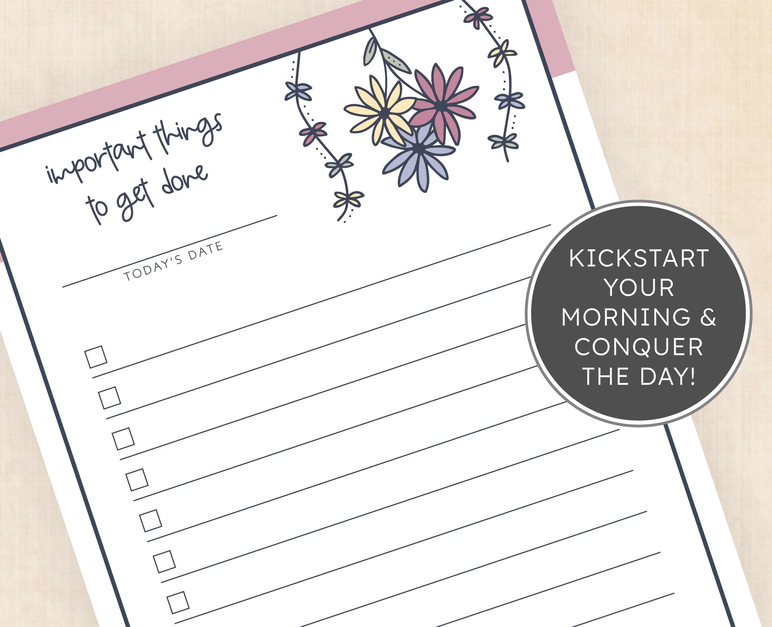 Printable To-do List · Instant Download PDF · Dangling Daisies - Etsy