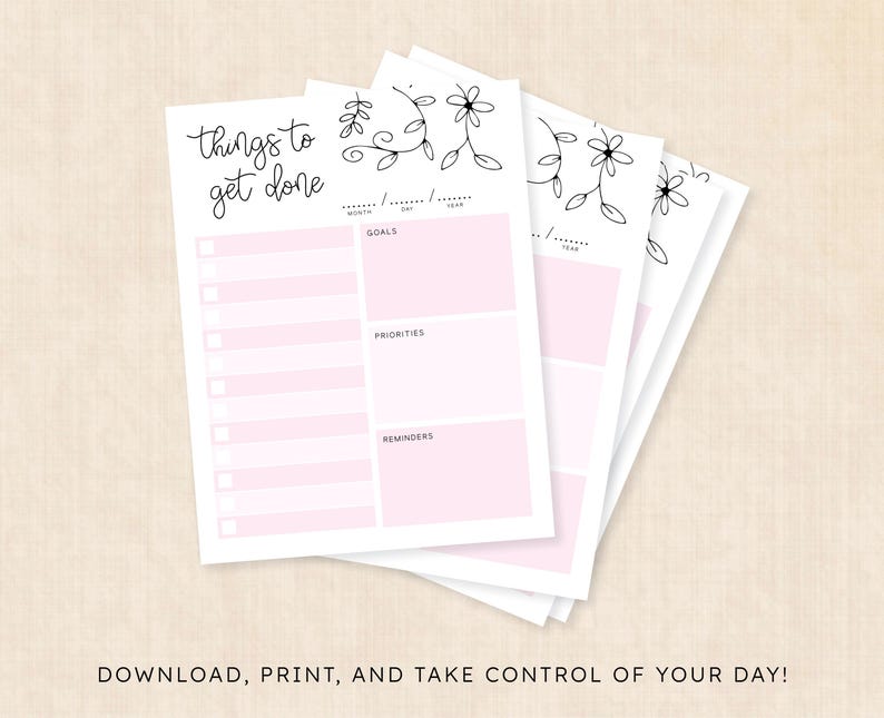 Printable Daily Planner · Instant Download PDF · Inspired Ivy - Etsy