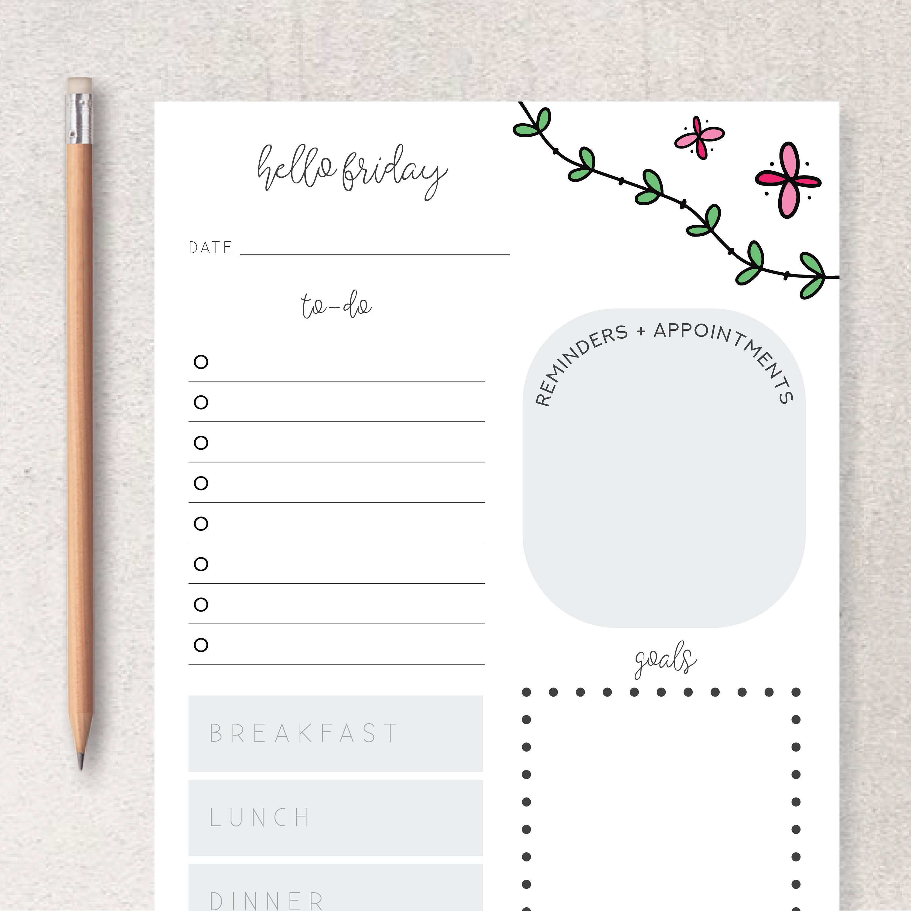 Printable Weekly Planner - Etsy