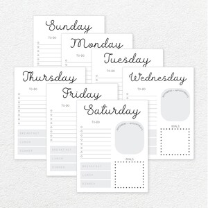 Printable Weekly Planner - Etsy