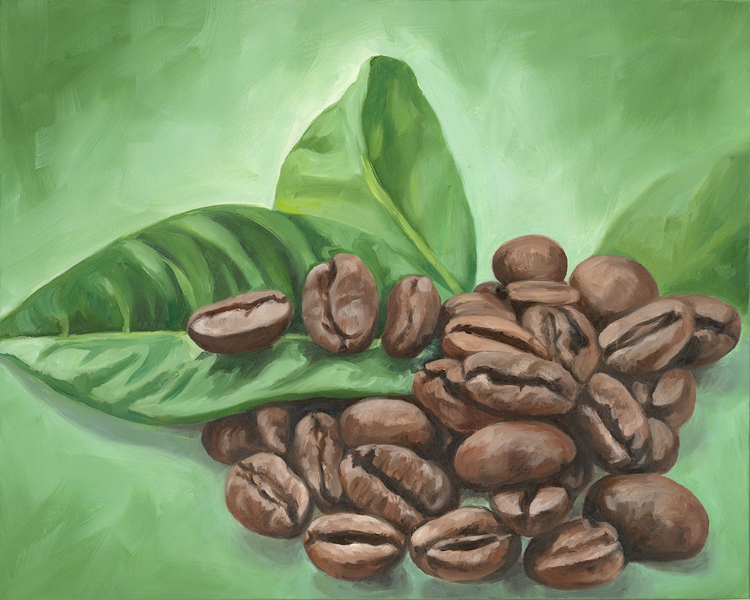 Coffee Beans Painting/giclee Fine Art Print/kitchen Food Art/from ...