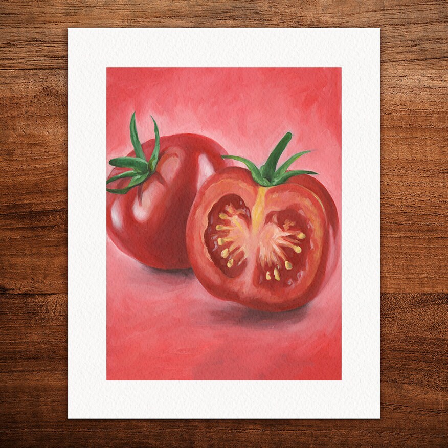 Tomato Painting/giclee Fine Art Print/kitchen Food Art/from Original ...