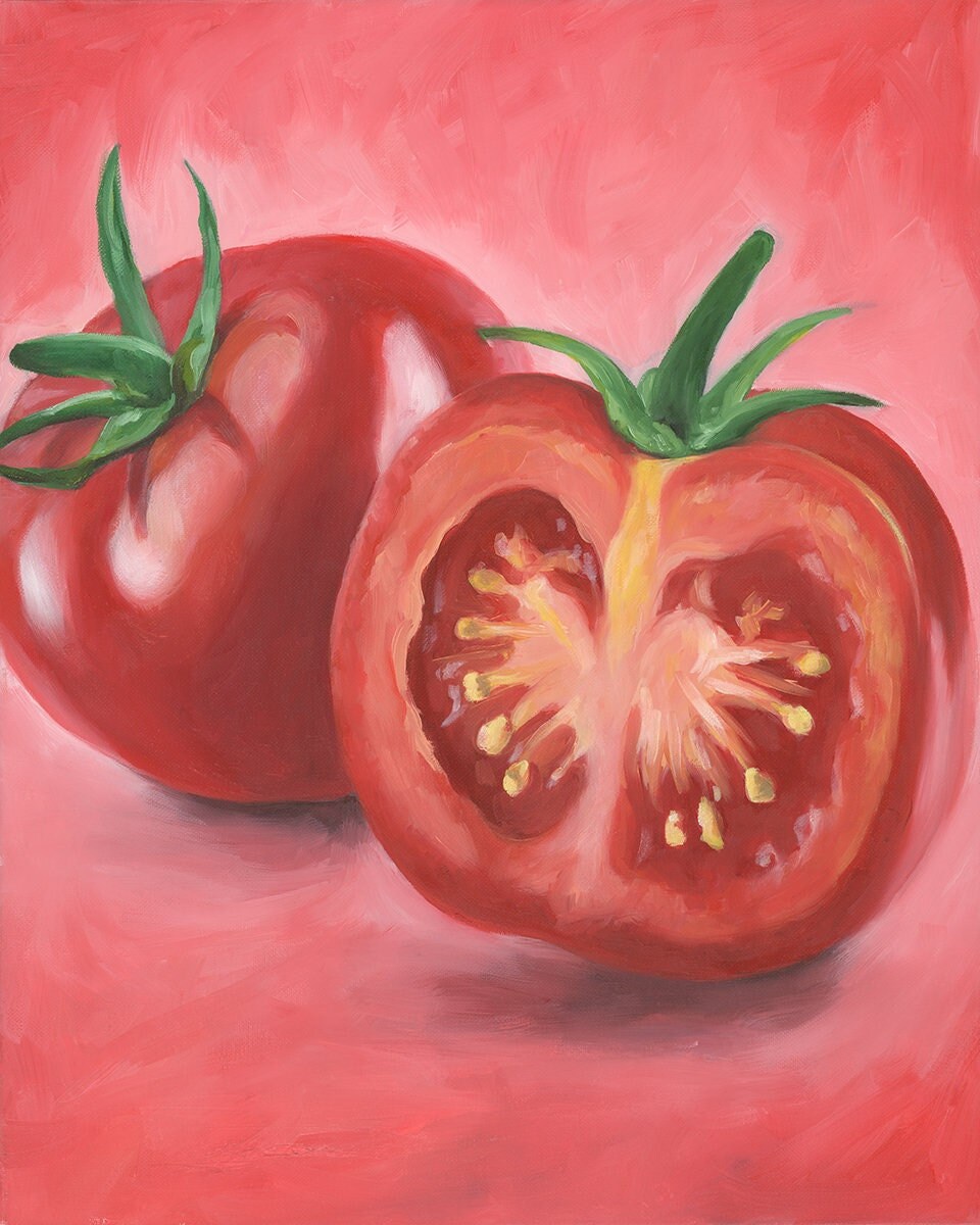 Tomato Painting/giclee Fine Art Print/kitchen Food Art/from Original ...