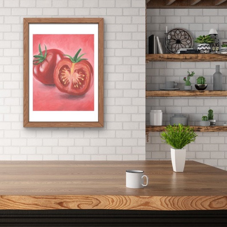 Tomato Painting/giclee Fine Art Print/kitchen Food Art/from Original ...