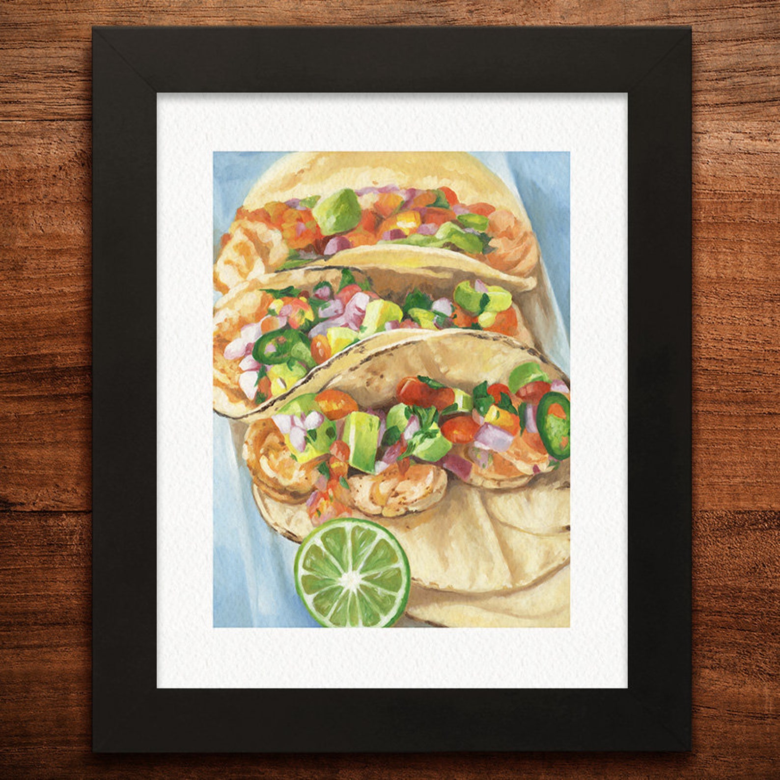 Taco Painting/giclee Fine Art Print/kitchen Food Art/from Original Oil ...