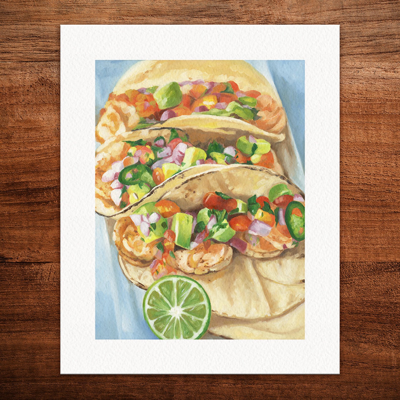 Taco Painting/giclee Fine Art Print/kitchen Food Art/from Original Oil ...