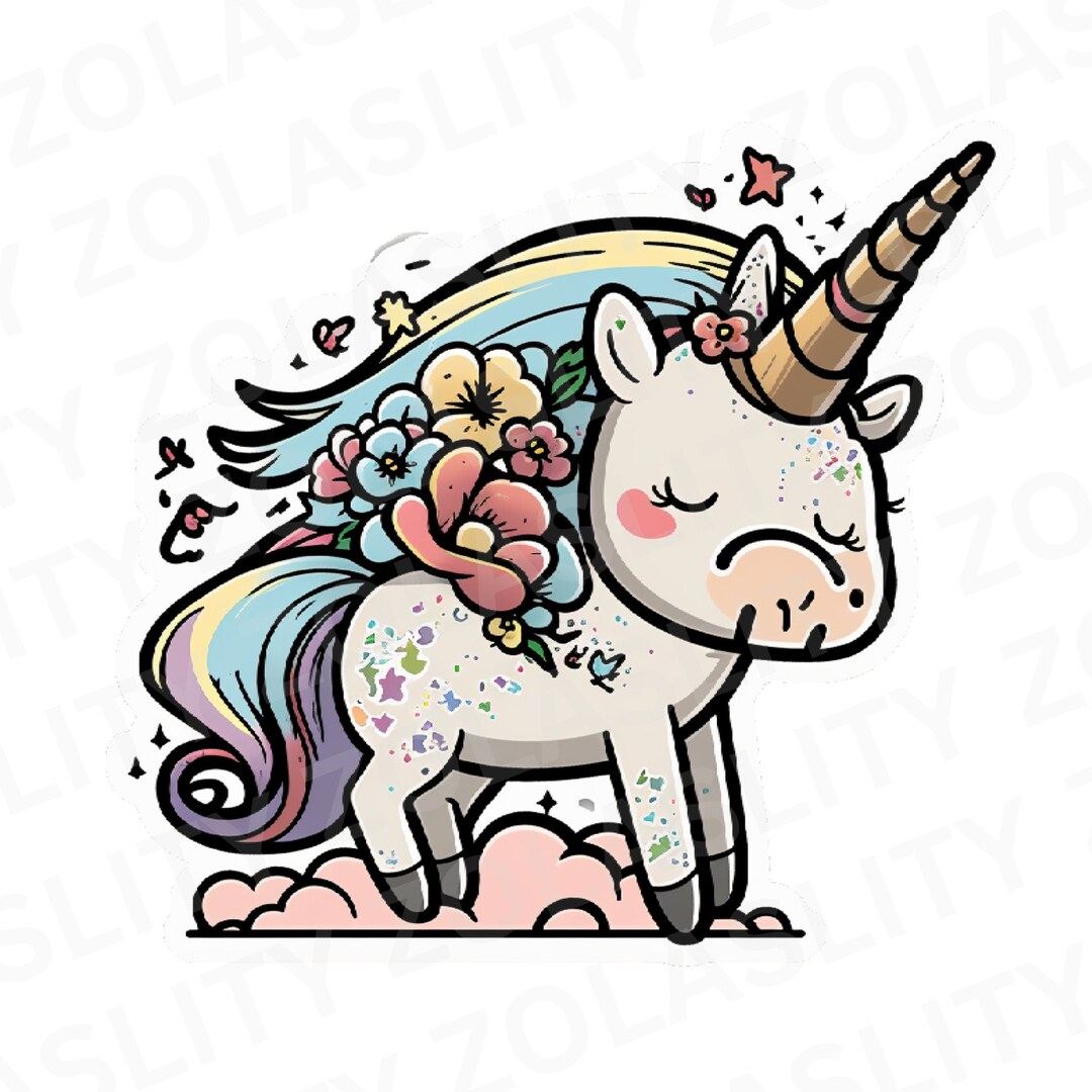 Rainbow Unicorn Design Digital Art Instant Download Png, Jpg, Svg, Dxf ...