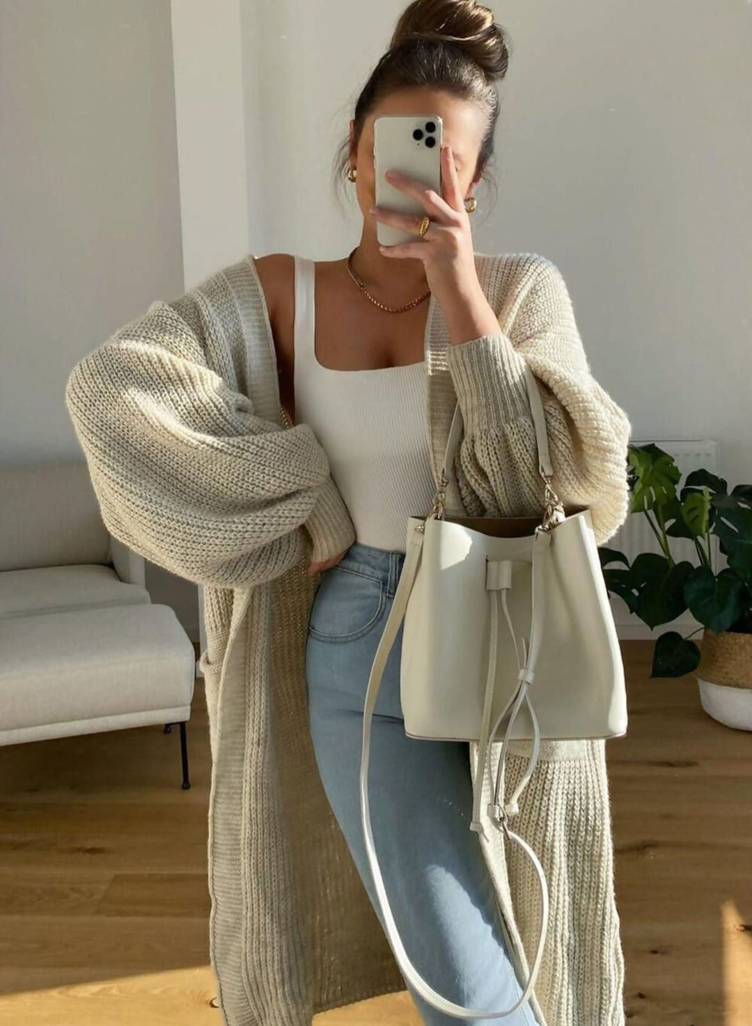 Long Cardigan Women Ladies Classic Open Front Balloon Sleeve - Etsy UK