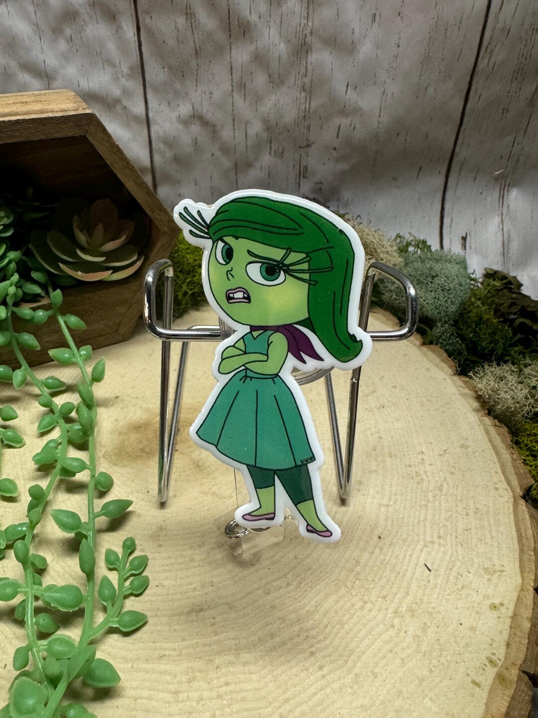 Disney Inside Out 2 Disgust Badge Reel Vibrant Emotion Design - Etsy