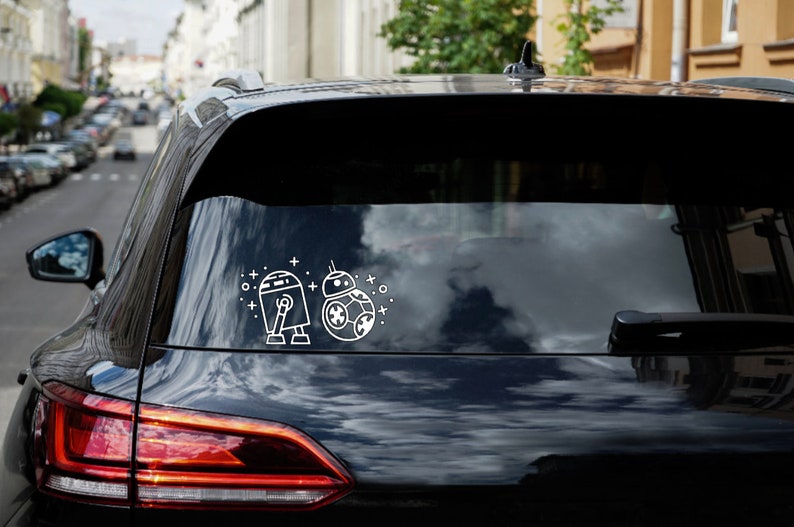 BB-8 and R2-D2 Car Window Decal - Etsy