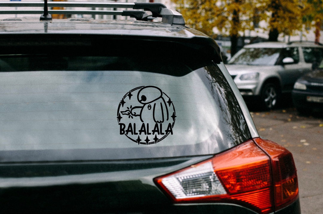 Baymax Fist Bump "balalala" Car Window Decal - Etsy