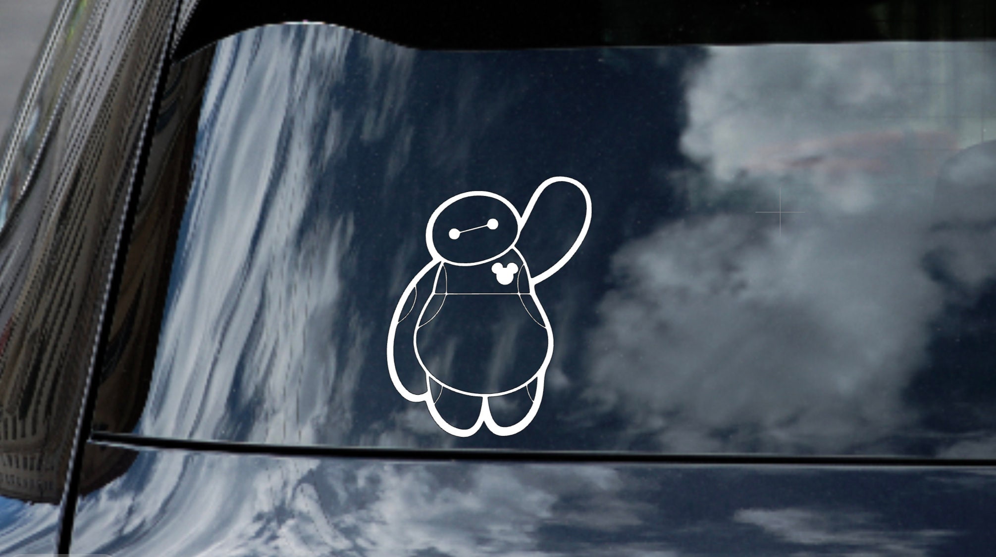 Baymax Waving Car Window Decal - Etsy
